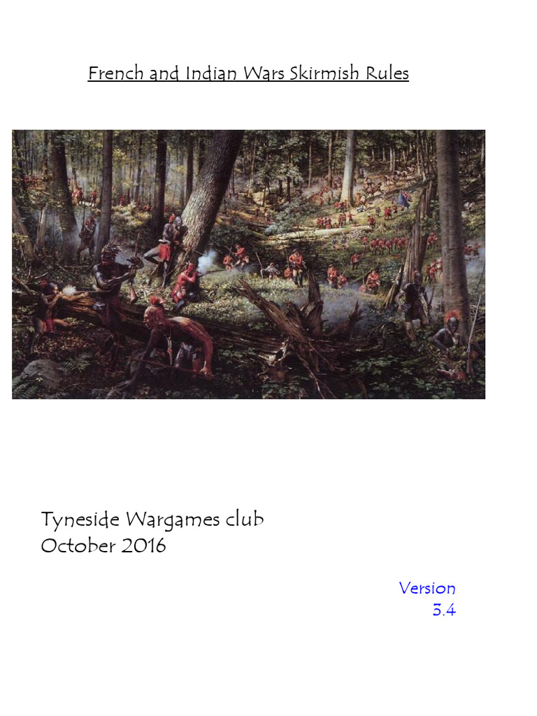 French and Indian War Skirmish Rules | PDF | Infantry | Flanking Maneuver