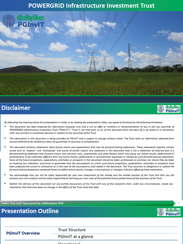 PGInvIT Q1FY25 Investor Presentation | PDF