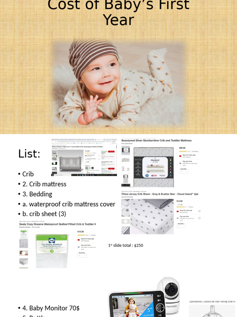 Cost of Baby's First Year | PDF