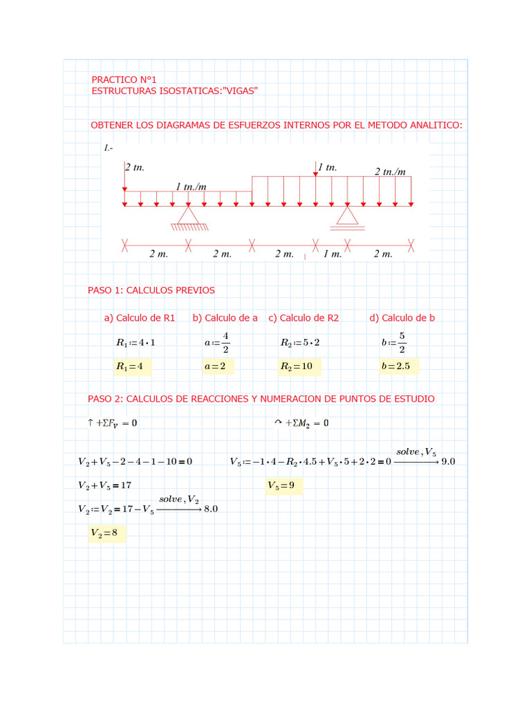 Ejercicio 1 Isostatica | PDF