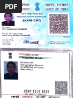 Pancard Back Side | PDF