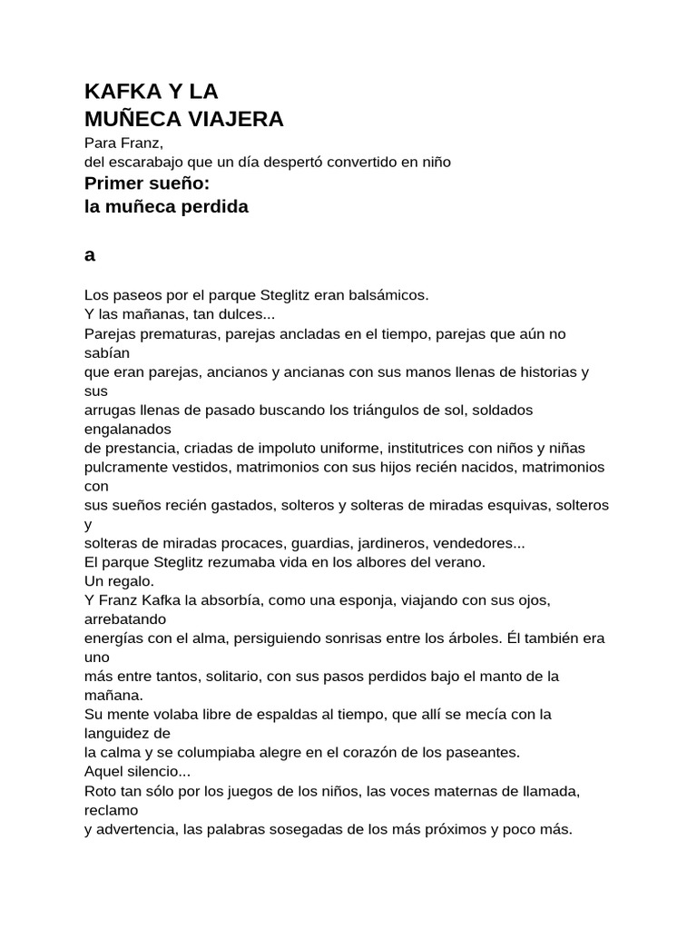 kafka y la muñeca viajera 1 | PDF