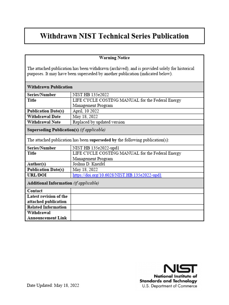 NIST Federal Energy Management Manual-2022 | PDF