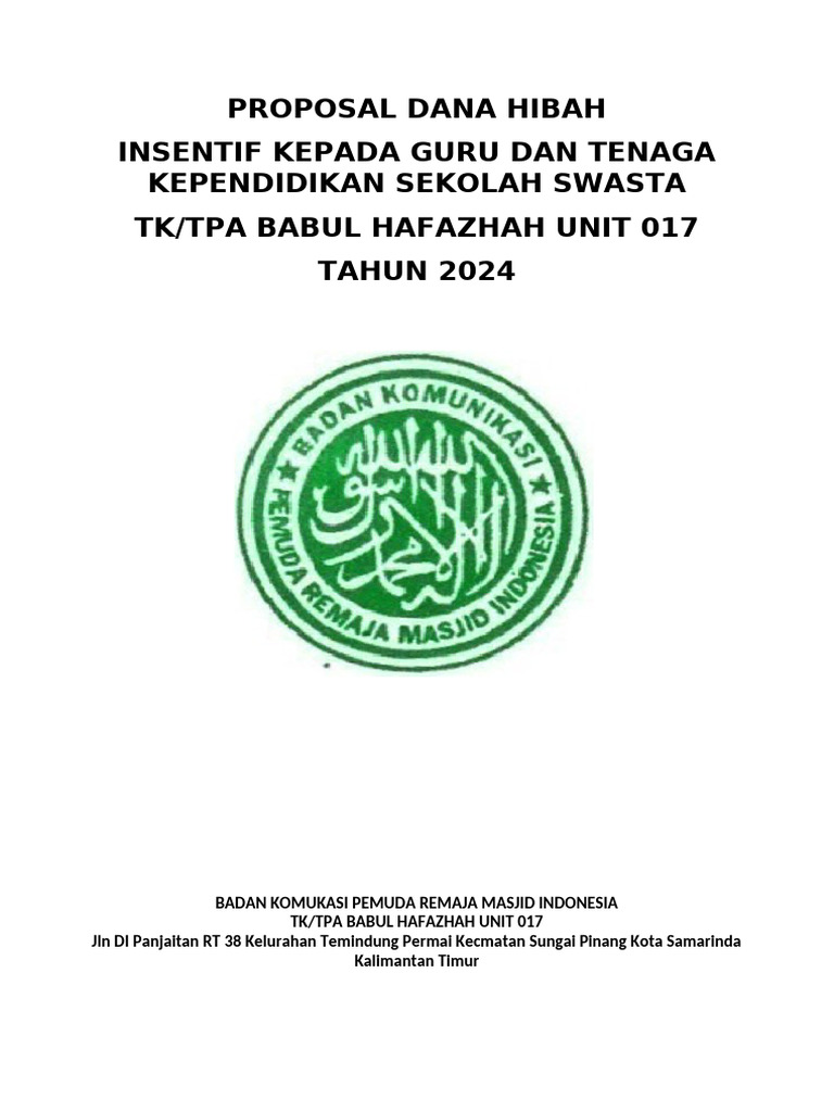 Proposal Insnetif Tpa 2024 | PDF