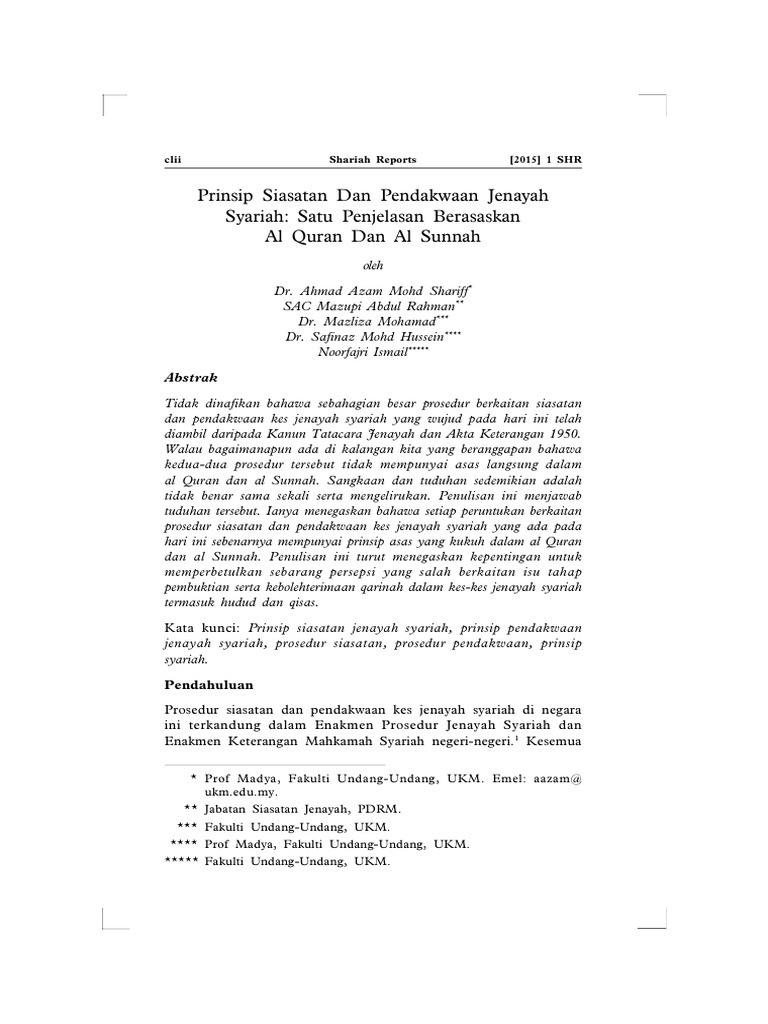 (2015) 1 SHR Clii-Prinsip Siasatan & Dakwaan | PDF