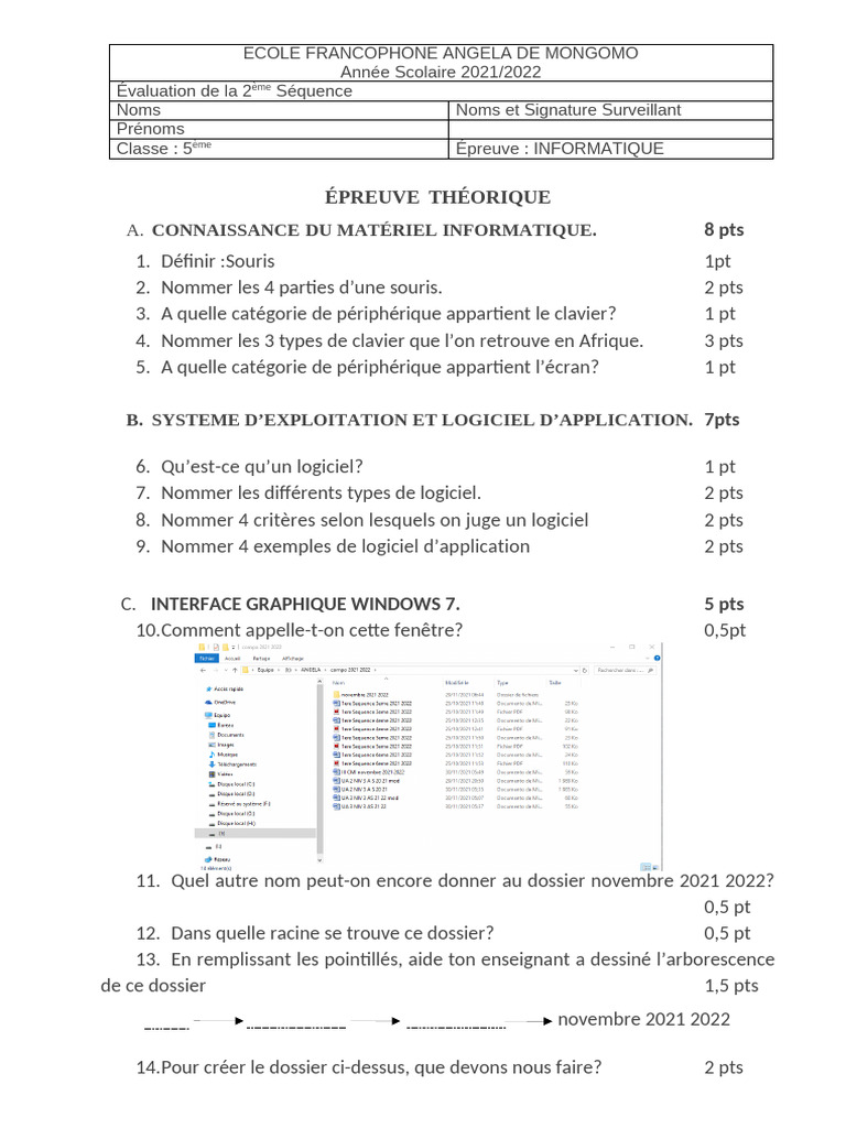 2eme Sequence 5eme 2021 2022 | PDF