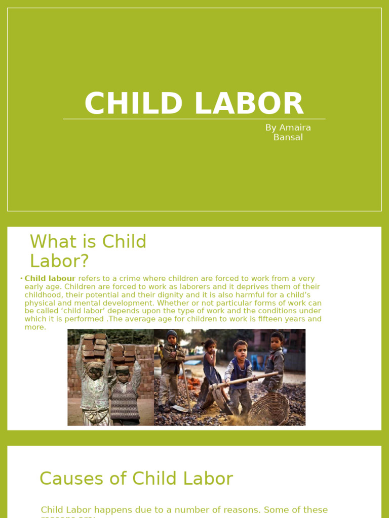 Child labor presentation | PDF