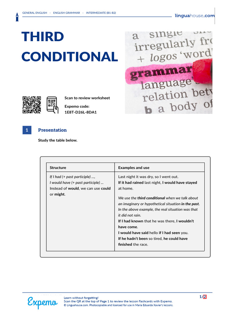 third-conditional-british-english-teacher | PDF