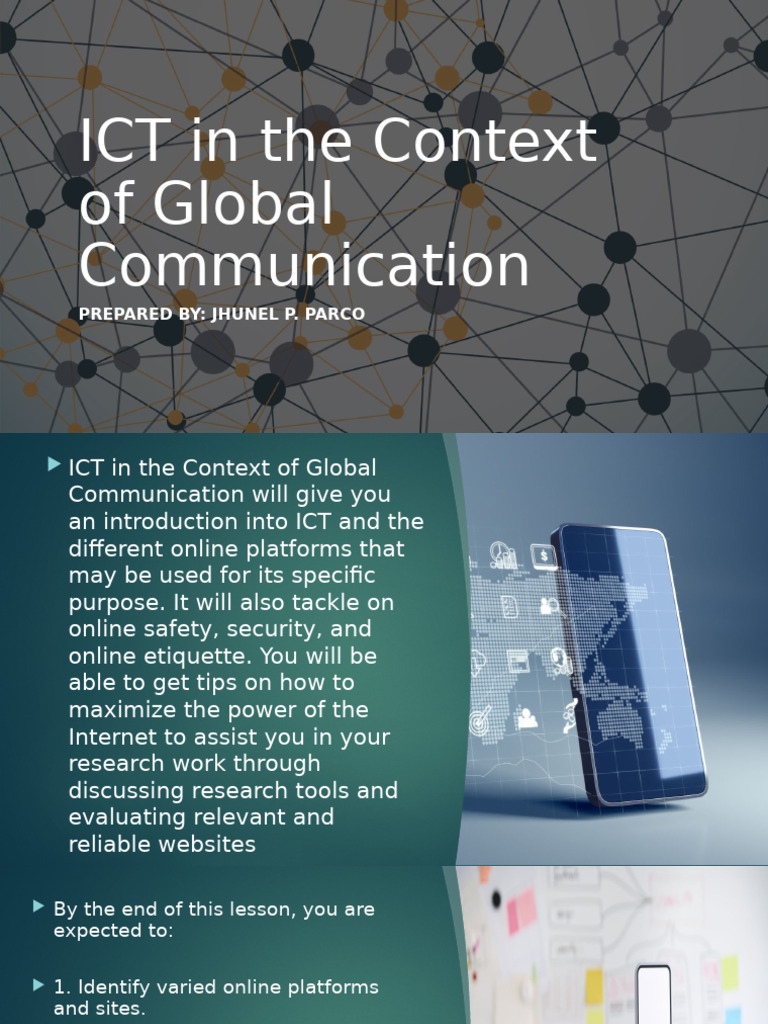 Understanding ICT for Global Communication | PDF | World Wide Web ...