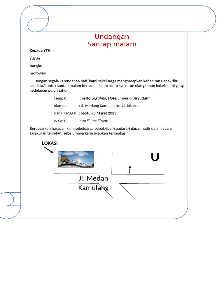Contoh Data Undangan | PDF