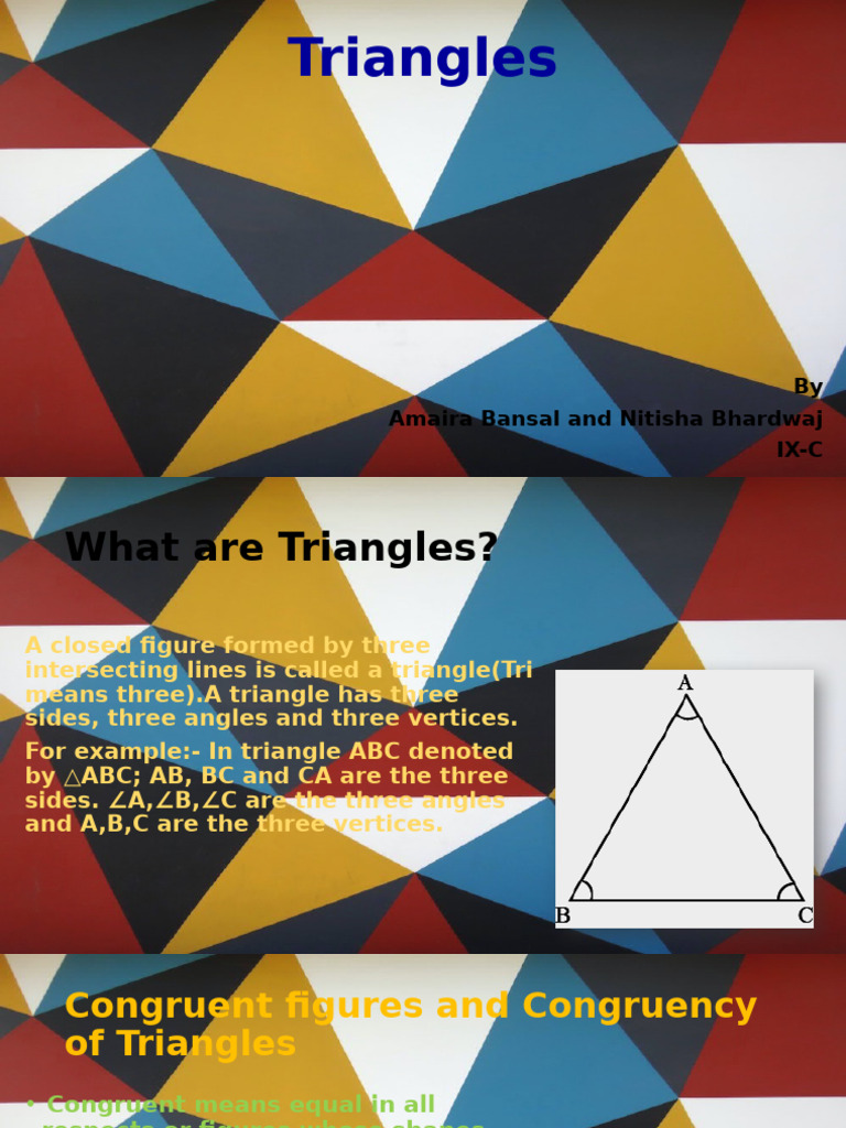 Triangles Presentation | PDF