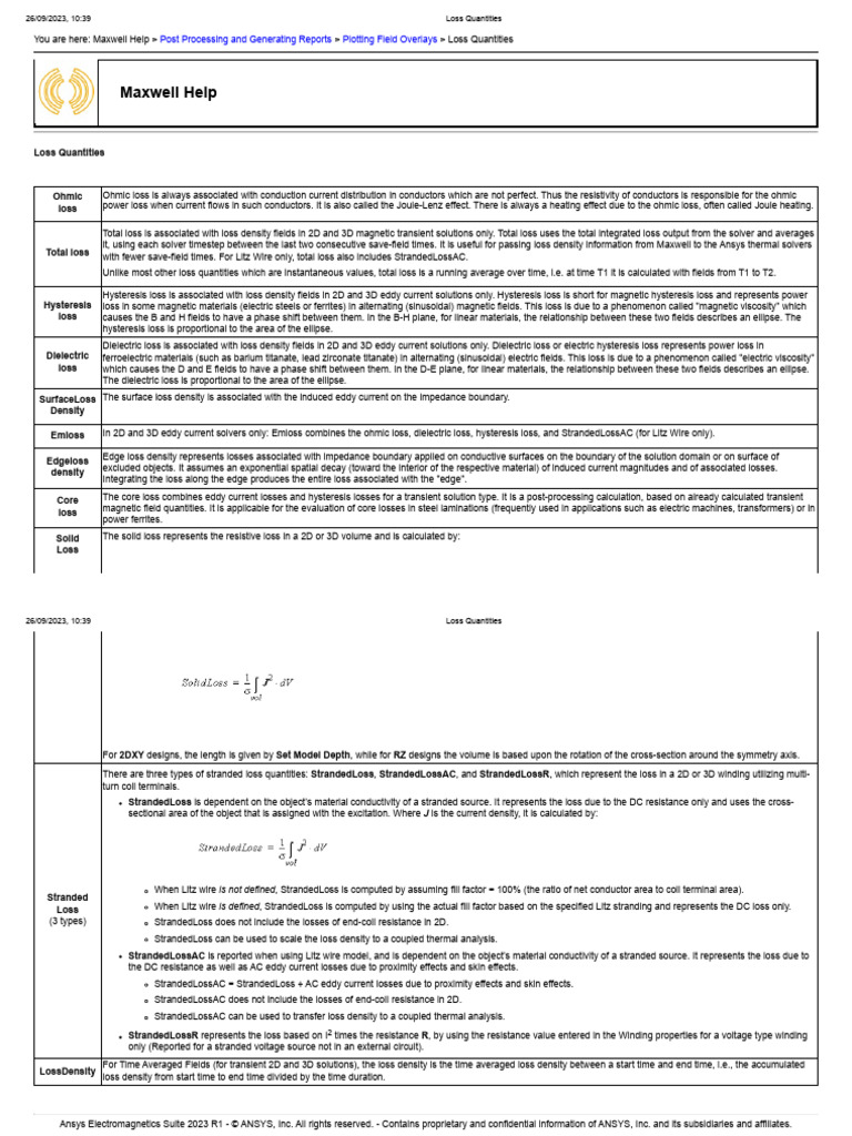 Litz Wire Loss Report - Stranded Loss AC | PDF