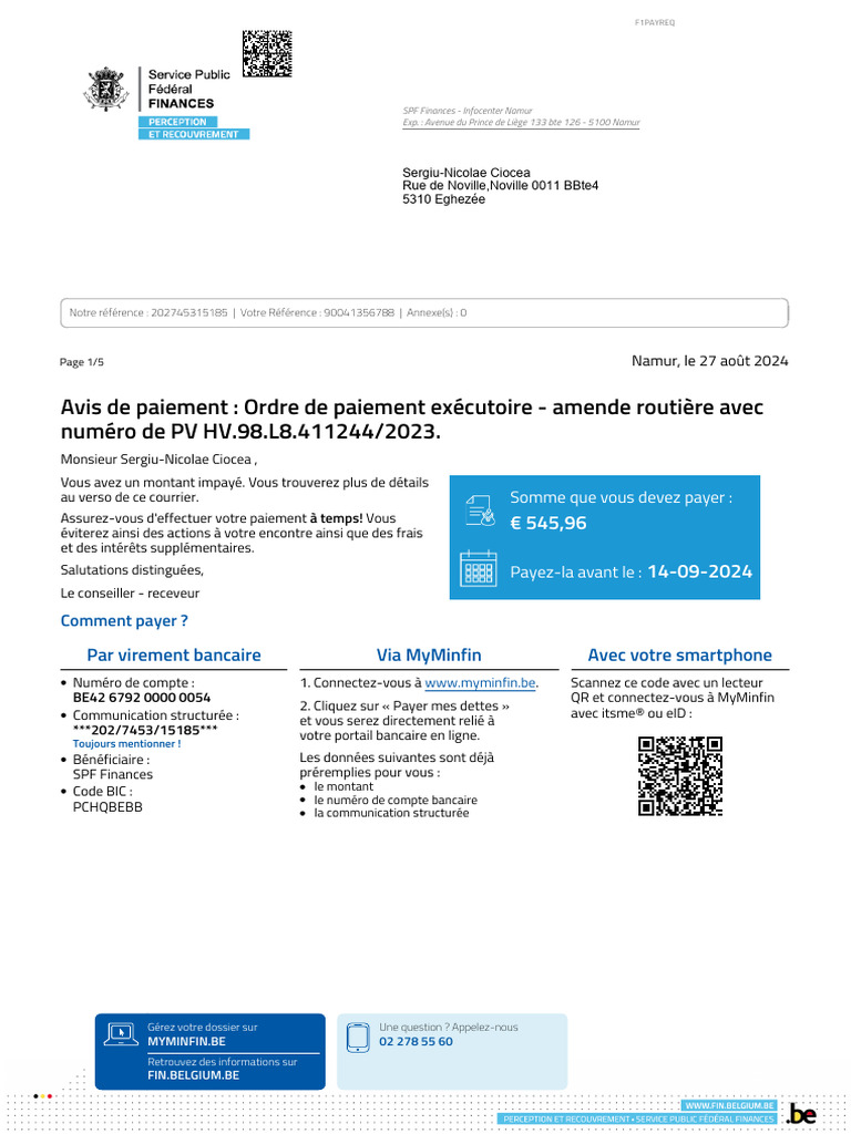 Avis de Paiement | PDF