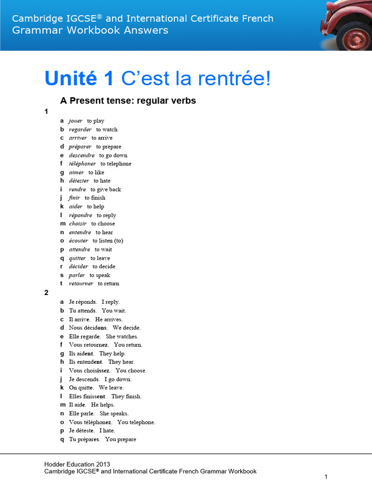 Cambridge IGCSE and International Certificate French Foreign Language ...