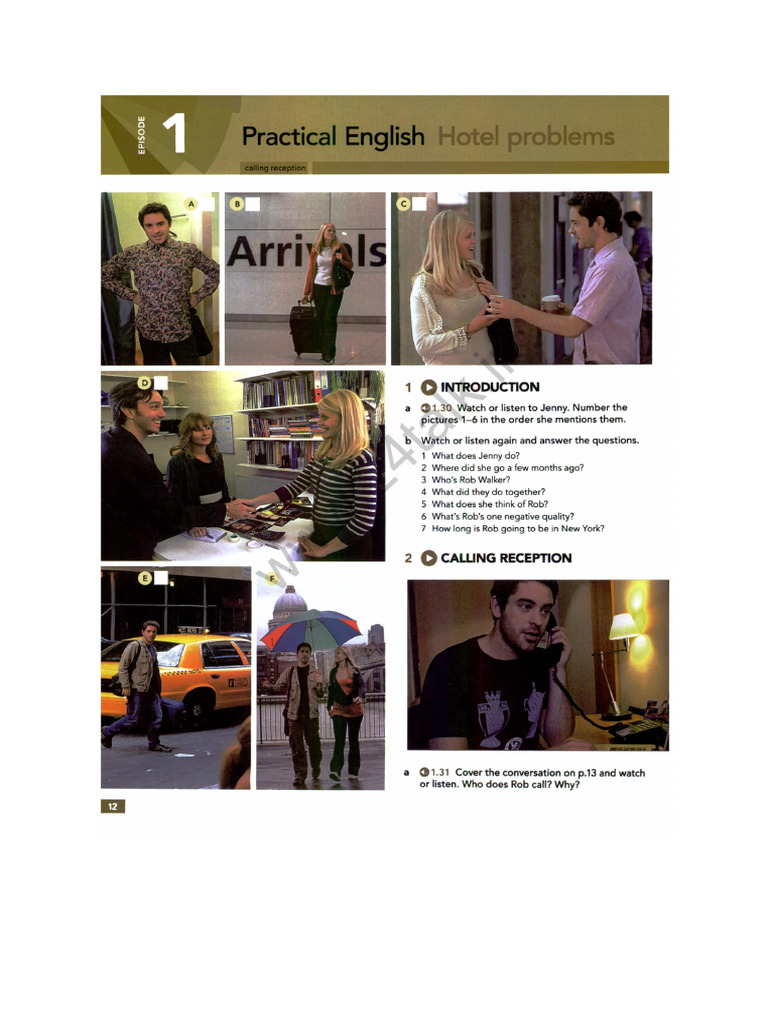 Practical English - Hotel Problems P. 12 AEF2 | PDF
