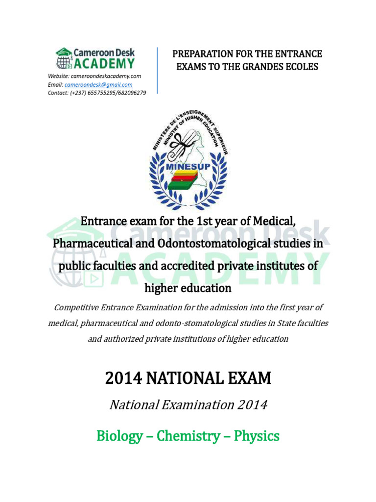 Medecine 2014 Paper Bio Phy Chem | PDF