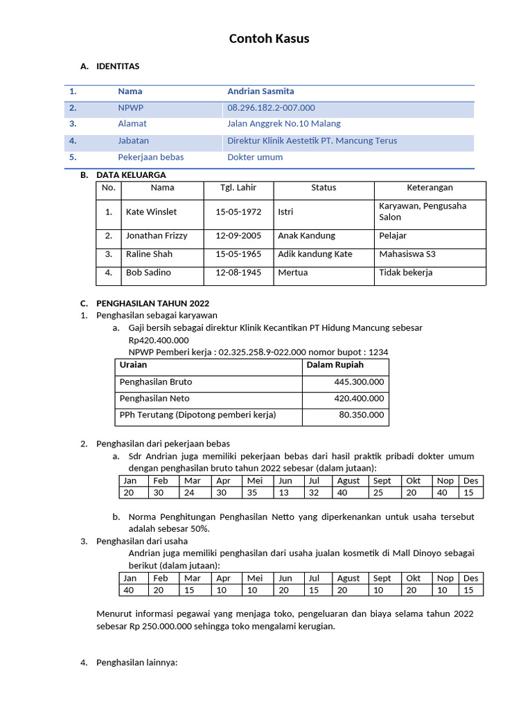 LATIHAN SOAL SPT TAHUNAN 1770 | PDF