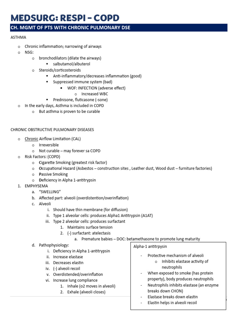 MEDSURG-RESPI-COPD | PDF