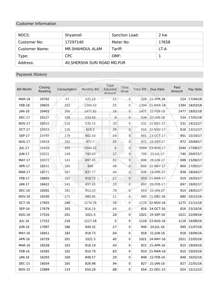Ebill 17297140 | PDF