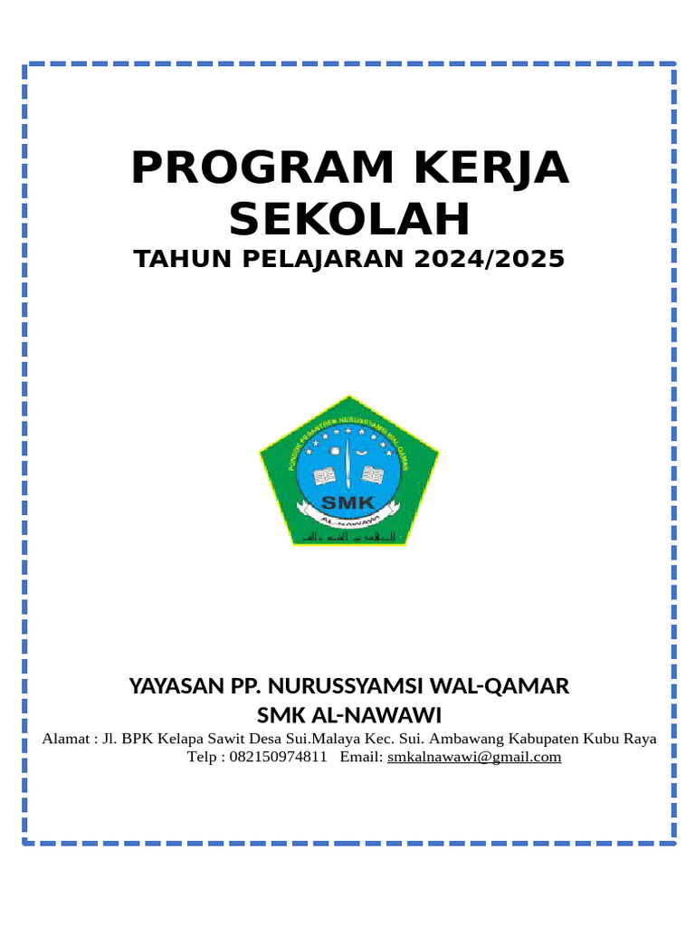 Program Kerja Sekolah | PDF