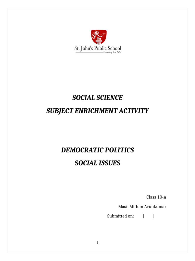 Social Issues in Our Society Document | PDF | Poverty | Poverty ...