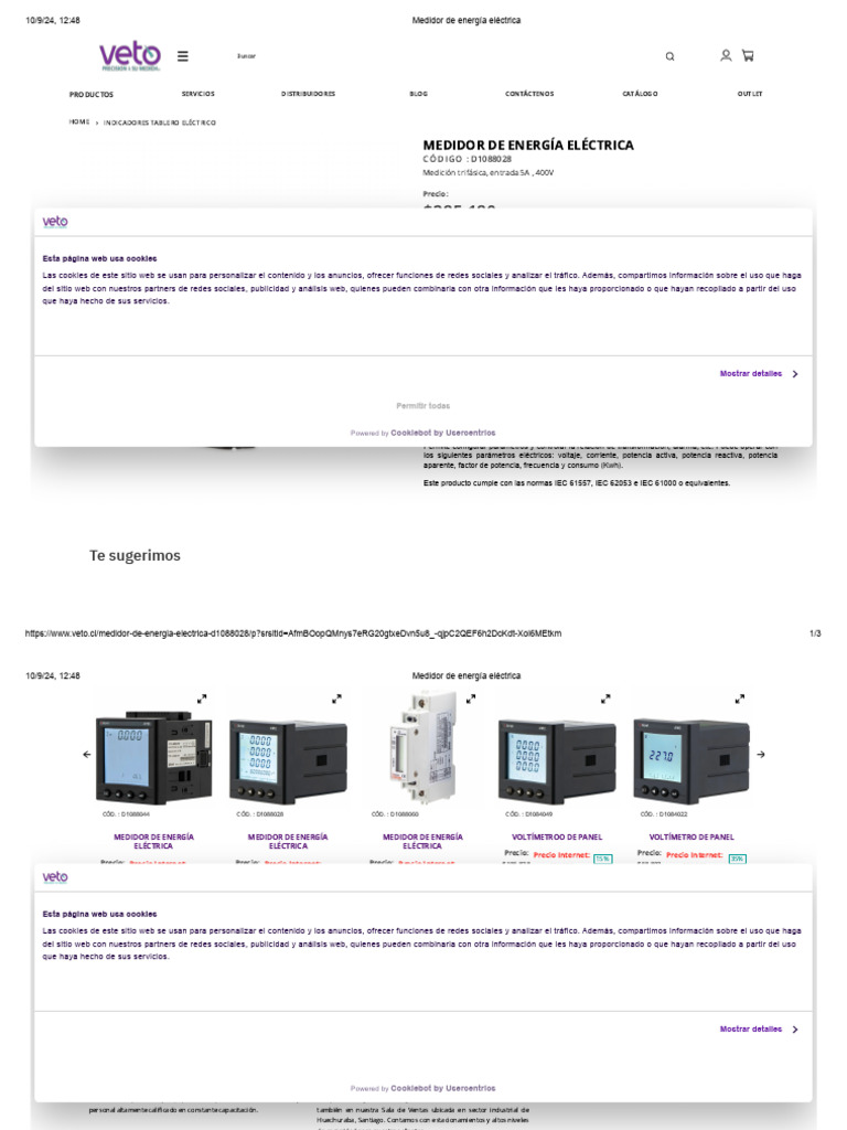 Medidor de Energía Eléctrica Veto | PDF | Ingenieria Eléctrica ...
