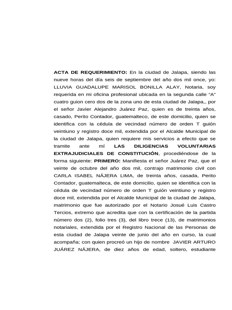 Proceso de Constitucion de Patrimonio Familiar | PDF | Derecho Civil ...