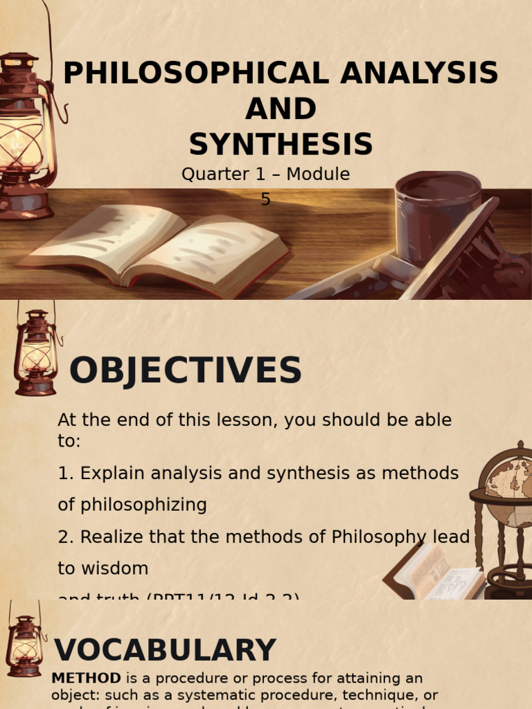 Philo Analysissynthesis | PDF | Analysis | Science & Mathematics
