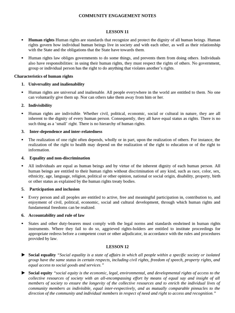 Community Engagement Notes | PDF