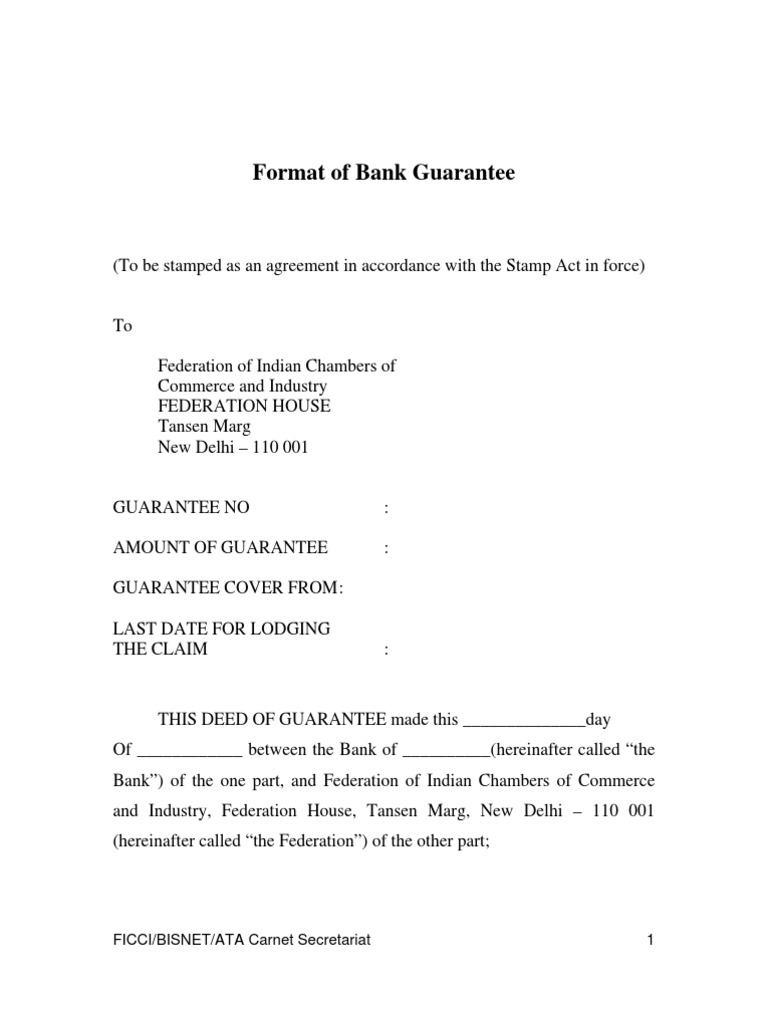 Bank Guarantee Format | PDF | Guarantee | Virtue