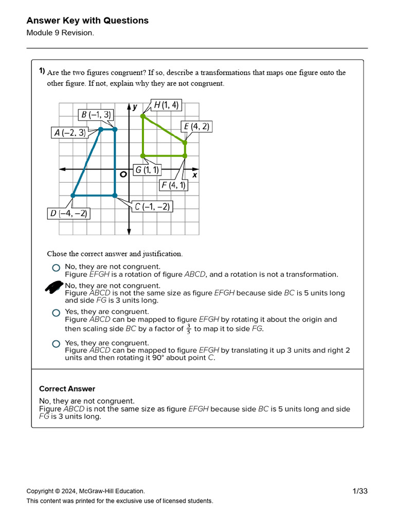 Module 9 Revision | PDF