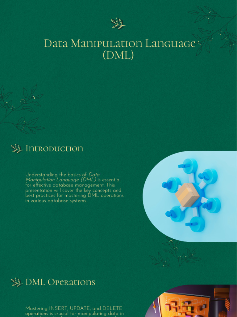 Slidesgo Mastering Data Manipulation Language DML 20240529181501O1JC | PDF