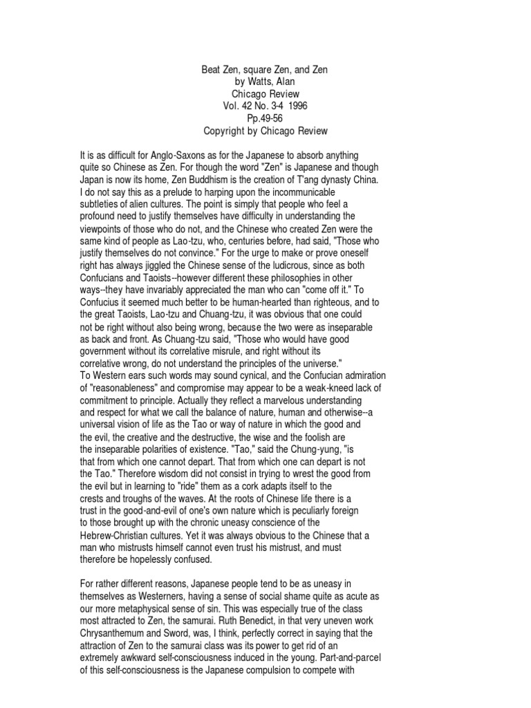 Beat Zen | PDF | Philosophy