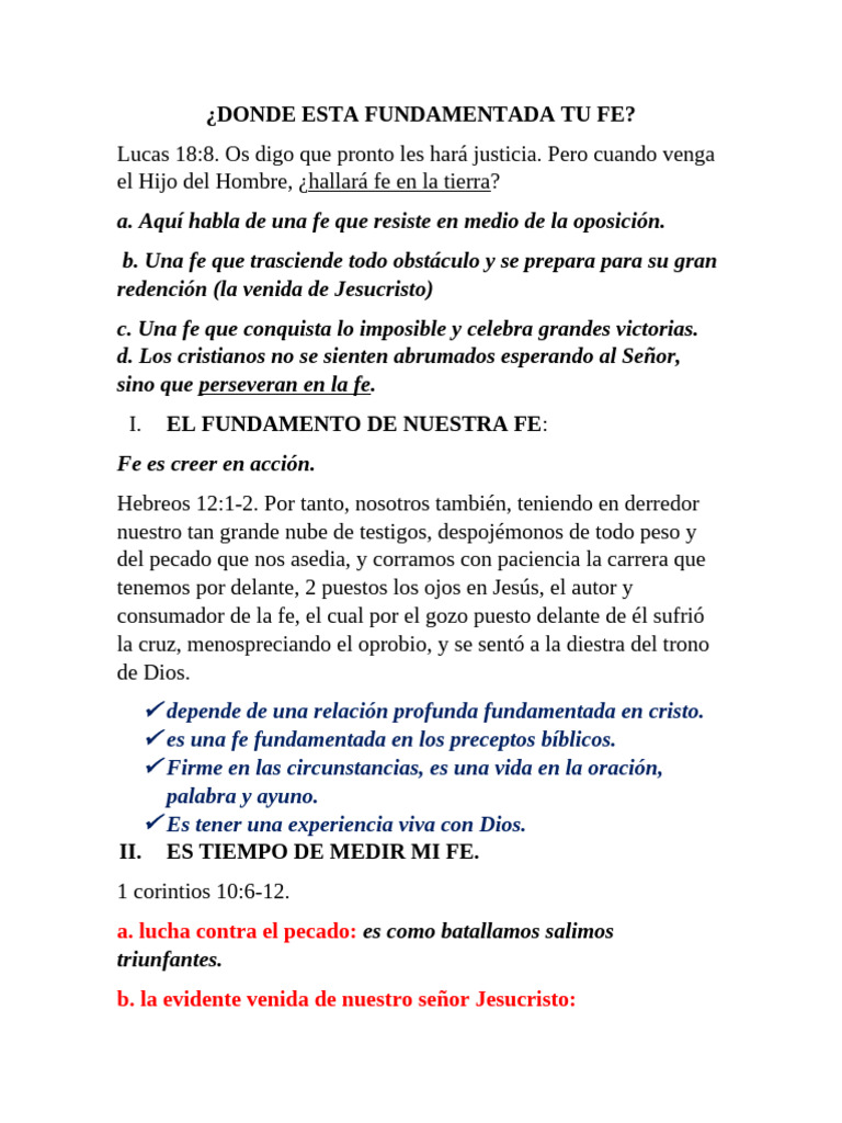 Donde Esta Fundamentada Tu Fe | PDF | Fe | Cristo (título)