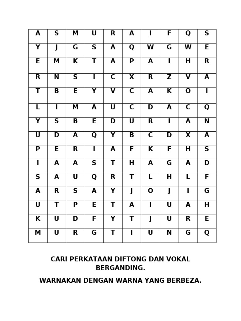 Diftong Dan Volak Berganding | PDF