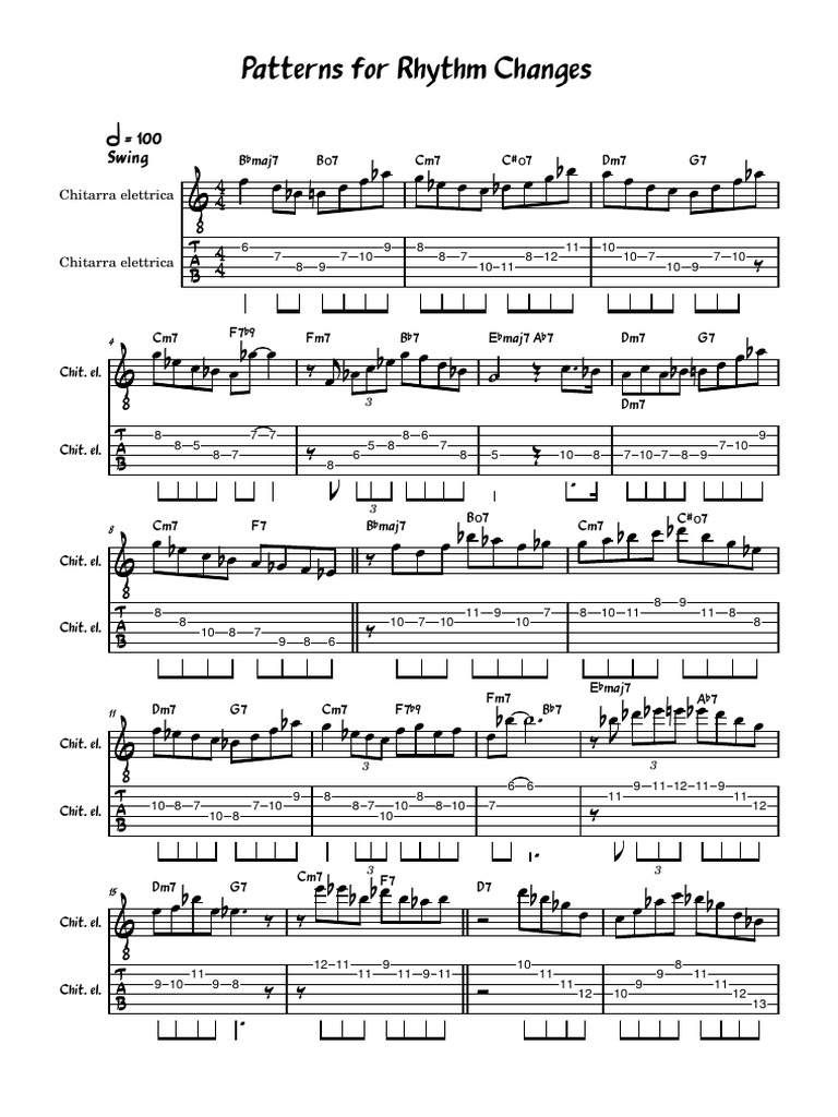 Patterns For Rhythm Changes BB | PDF