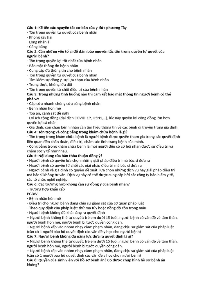 Ôn Thi y Đức | PDF