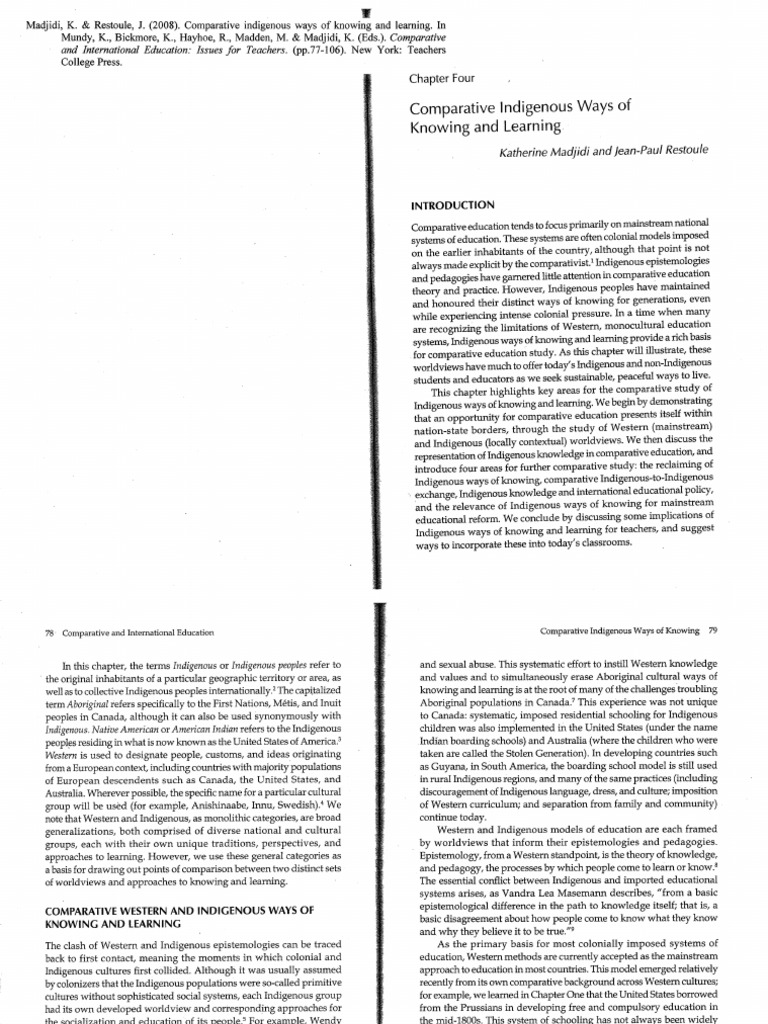 Comparative-Indigenous-Ways-of-Knowing | PDF