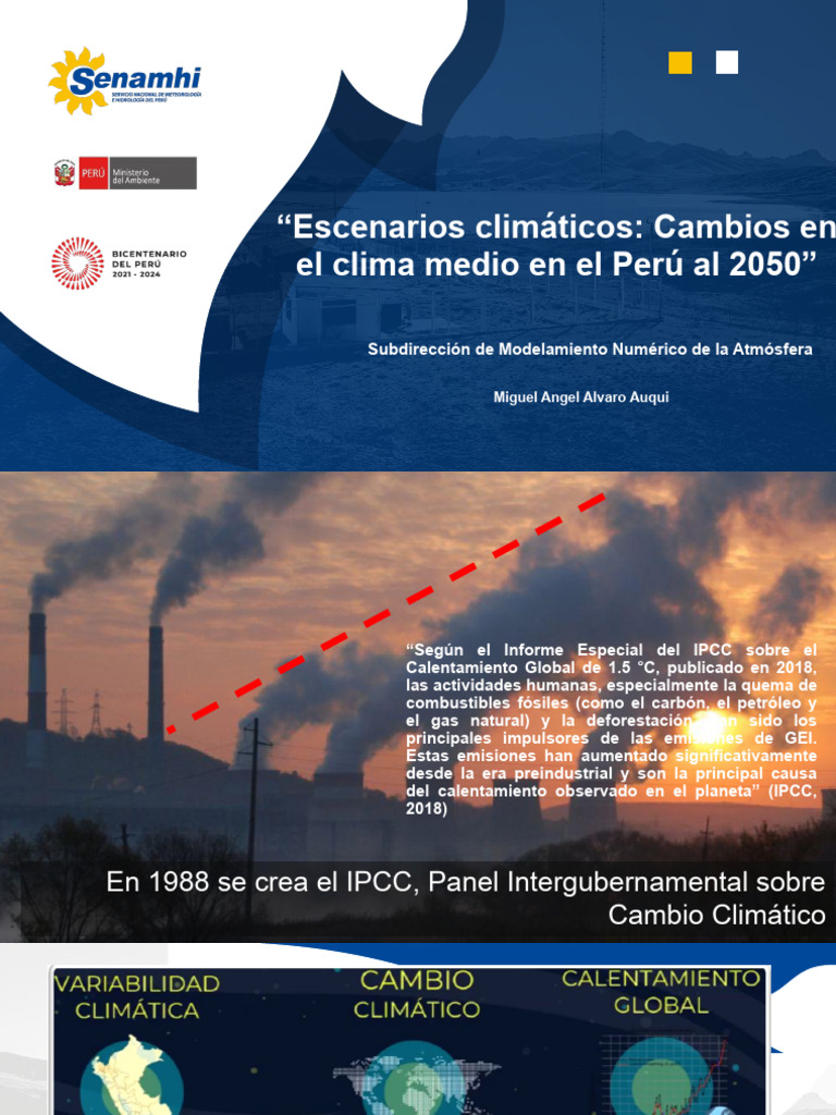 Escenarios Climáticos en Perú 2050 | PDF | Clima | Cambio climático