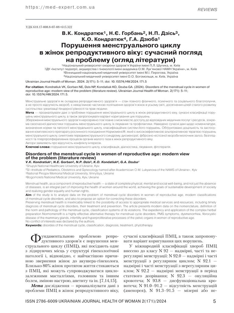 Disorders of The Menstrual Cycle in Women of Repro | PDF | Medical ...
