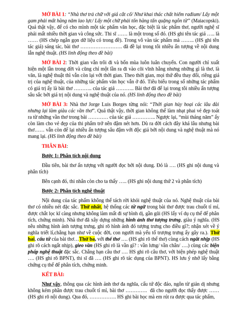 PHẦN VIẾT KÌ 2 K11 | PDF