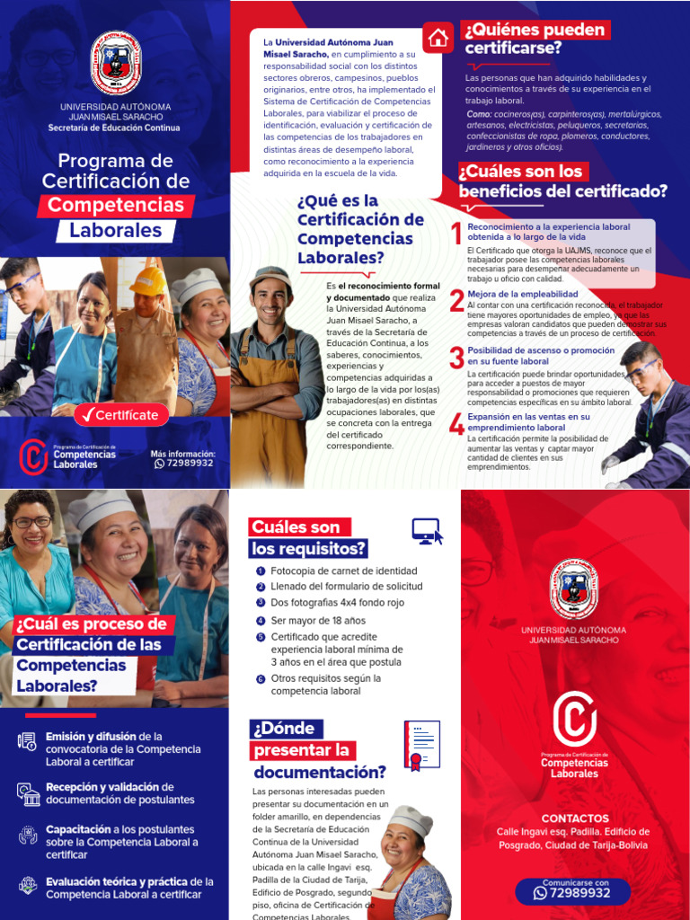 Triptico Del Programa de Competencias Laborales Web | PDF