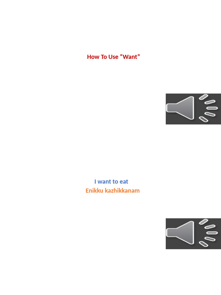 How to use want | PDF