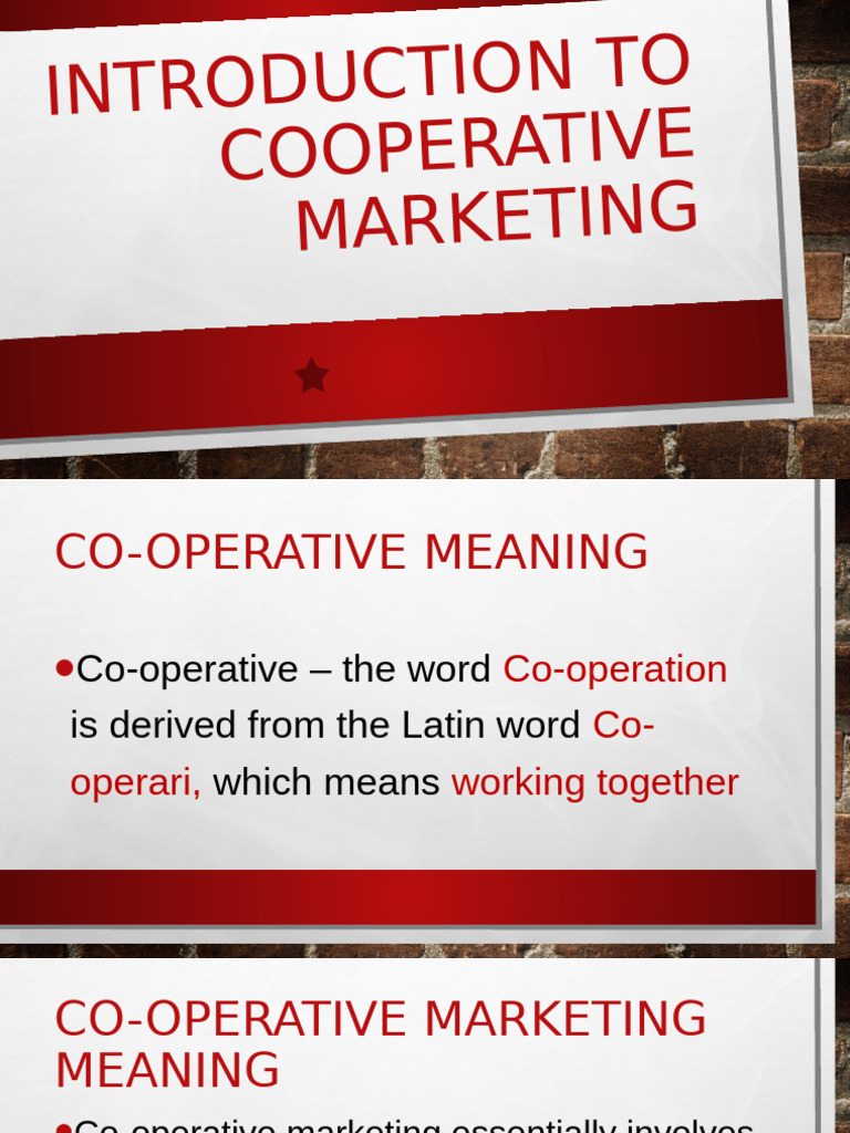 Introduction To Cooperative Marketing | PDF