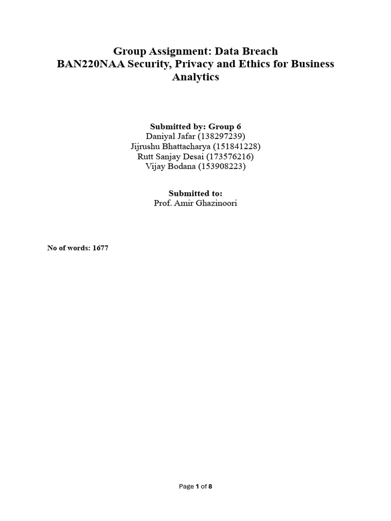 Group6 DataBreach Report | PDF