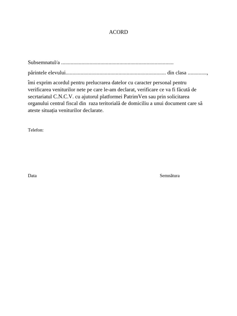 4.2. Acord Verificare Venit | PDF
