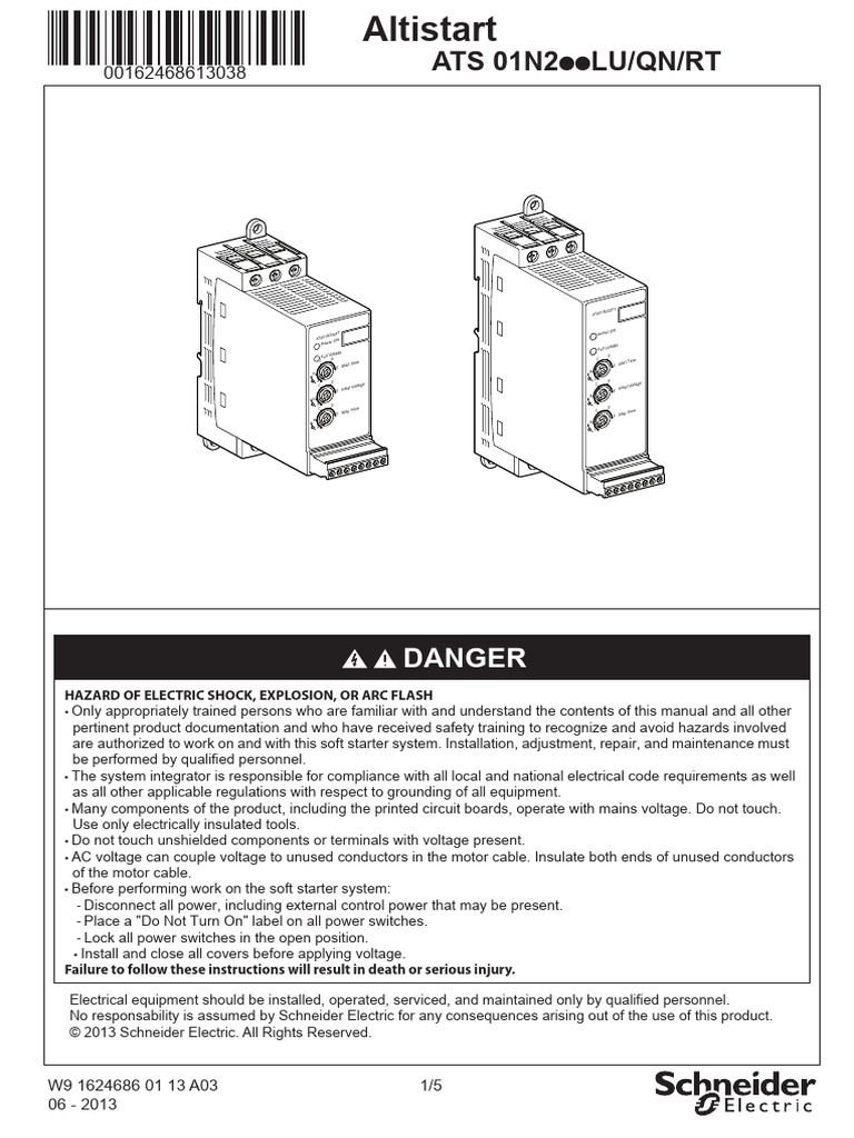 Ficha Arrancador Suave Schneider Alistar 01 | PDF