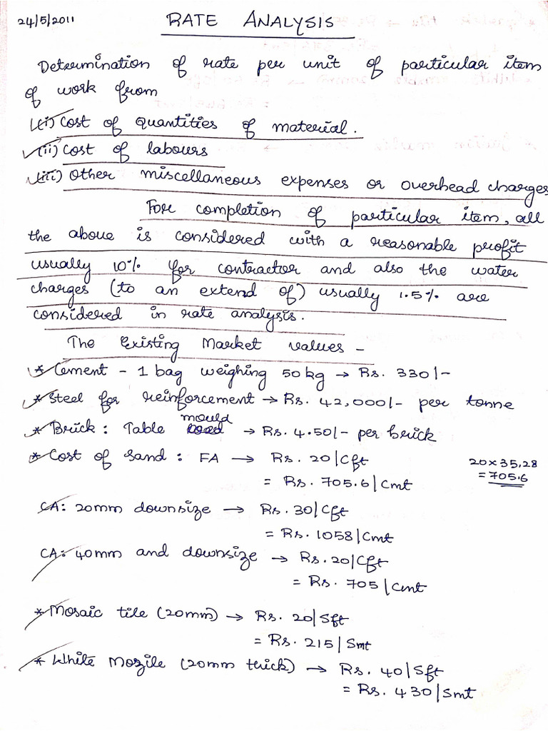 2.2 Rate Analysis | PDF