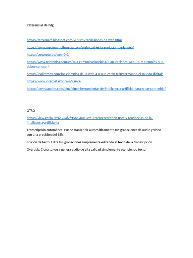 Referencias de HDG | PDF