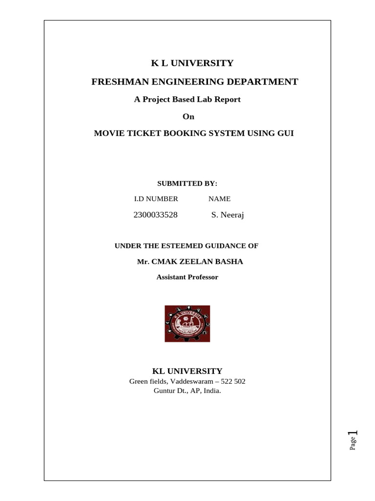 Movie Booking System in Java | PDF